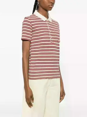 A.p.c. Striped Collared Polo Shirt