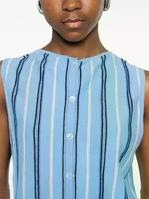 Eric Bompard Striped Sleeveless Top