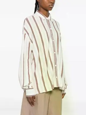 Eric Bompard Striped Button-up Shirt - White