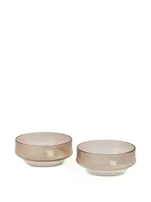 Brunello Cucinelli Set Of Two Murano Glass Fruit Salad Bowls - Neutrals