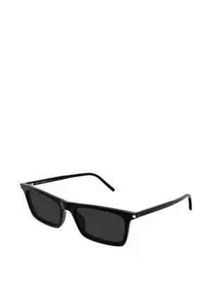 Saint Laurent Betty Thin Rectangle Sunglasses - Black