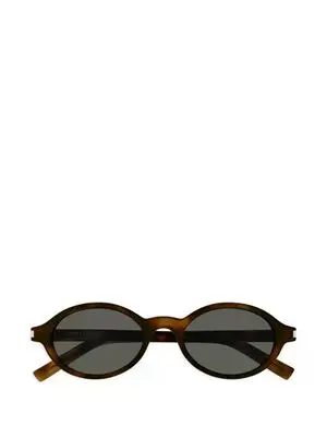 Saint Laurent Jeanne Oval Sunglasses Brown