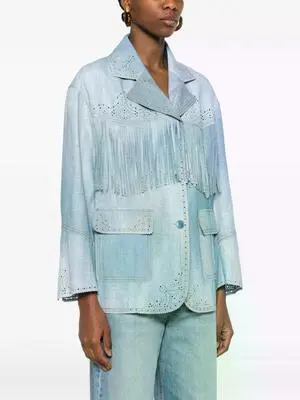 Ermanno Scervino Fringed Laser-cut Jacket