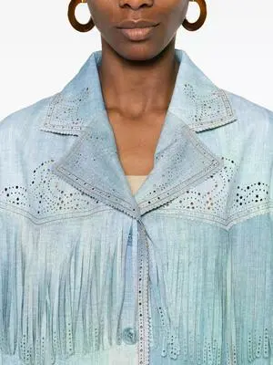 Ermanno Scervino Fringed Laser-cut Jacket