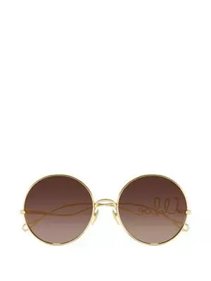 Chloé Round-frame Sunglasses - Gold