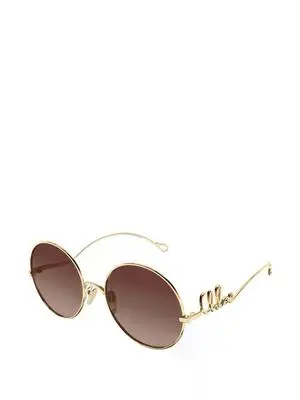 Chloé Round-frame Sunglasses - Gold