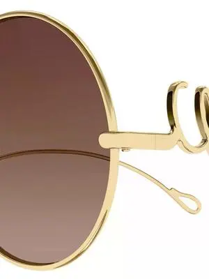 Chloé Round-frame Sunglasses - Gold