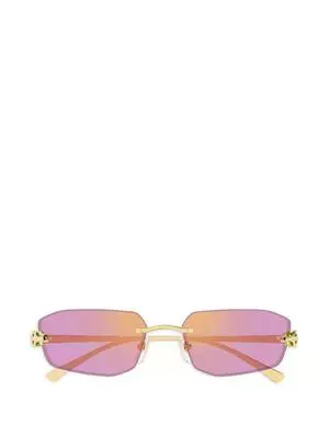 Cartier Rectangle Rimless Sunglasses - Gold