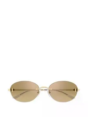 CARTIER Oval Rimless Sunglasses - Gold