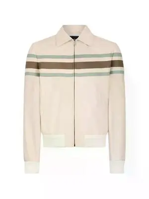 Dsquared2 Striped Leather Jacket