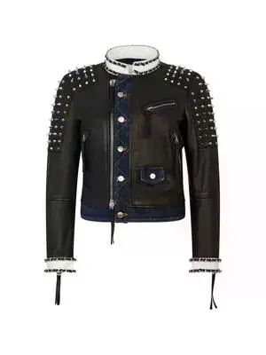 Dsquared2 Studded Biker Jacket - Black