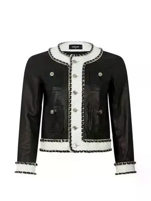 Dsquared2 Button-up Leather Jacket