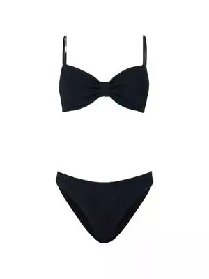 Hunza G Alicia Spaghetti Straps Bikini - Black