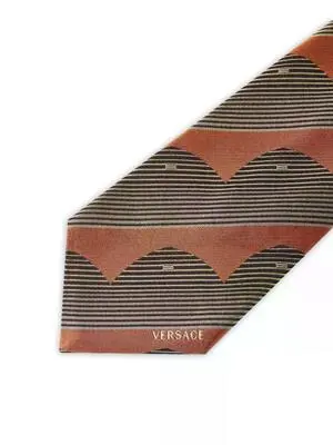 Versace Printed Jacquard Silk Tie
