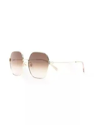 Gucci Geometric-frame Hexagonal Sunglasses