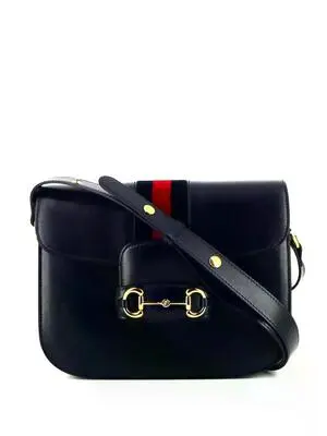 Gucci 2021 1955 Horsebit Crossbody Bag - Blue