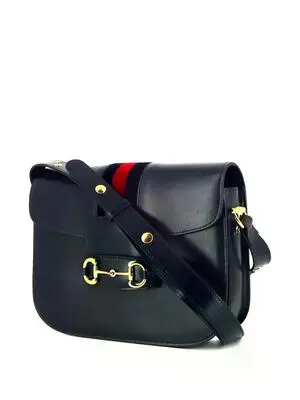 Gucci 2021 1955 Horsebit Crossbody Bag - Blue