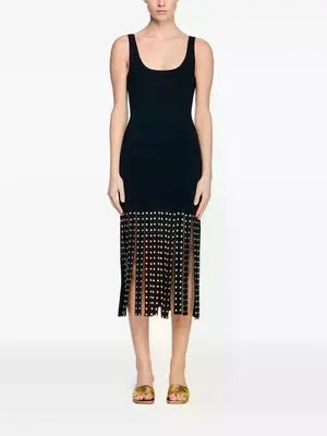 Sandro Studded Knit Midi Dress