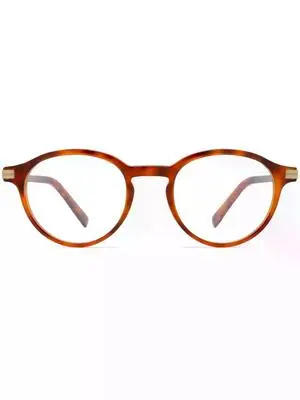 Zegna Round-frame Glasses - Brown