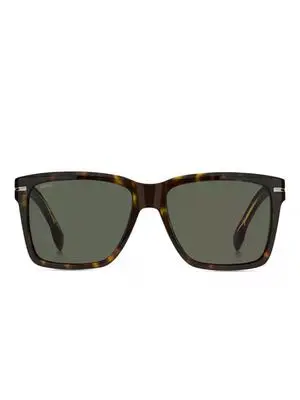 BOSS Square Frame Sunglasses - Brown