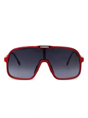 Carrera Eyewear Shield Frame Sunglasses Red