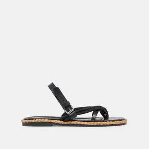DOLCEVITA REED Braided Sandals Black Leather
