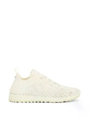 JIMMY CHOO Pearl-embellished Sneakers - Neutrals