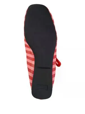 Camper Casi Myra Striped Ballet Flats - Red