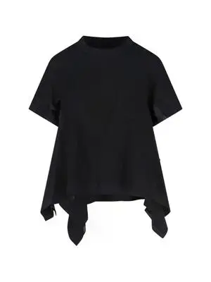 Sacai Asymmetric T-shirt - Black