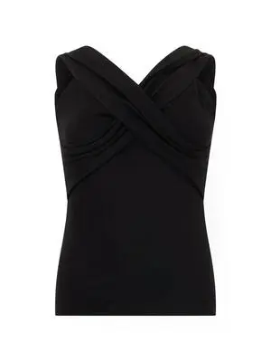 Emporio Armani Draped Strapless Top