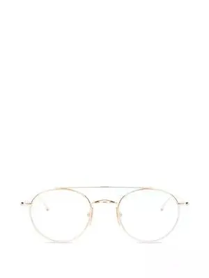 Thom Browne Round-frame Glasses - Gold