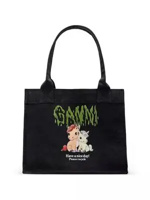 GANNI Pony Print Shopper