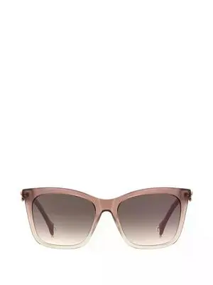 Carolina Herrera Geometric-frame Sunglasses - Brown