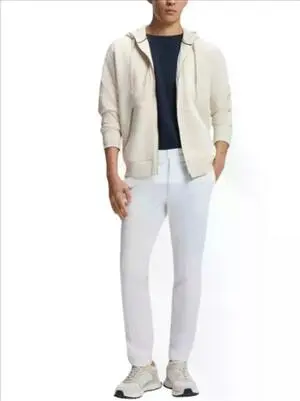 BOSS Zip Hooded Sweatshirt - White