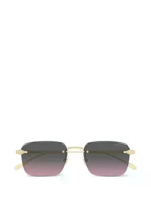 Montblanc Rectangle-frame Sunglasses - Gold