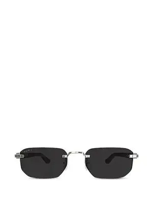 CARTIER Rectangle-frame Sunglasses - Silver