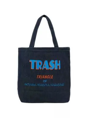 Needles Logo Graphic Tote Bag - Blue