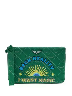 Zadig&Voltaire Zip Detail Wallet - Green