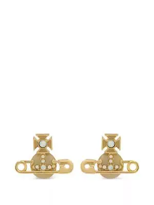 VIVIENNE WESTWOOD Crystal Orb Stud Earrings - Gold