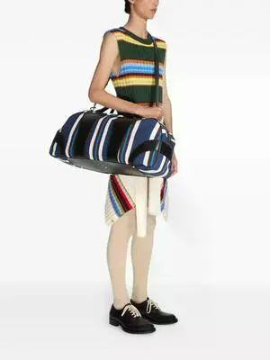 Dries Van Noten Striped Handle Holdall