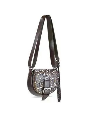 Dries Van Noten Embellished Buckle Messenger Bag