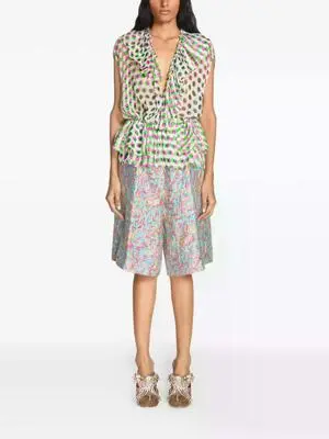 Dries Van Noten Polka-dot Ruffled Top