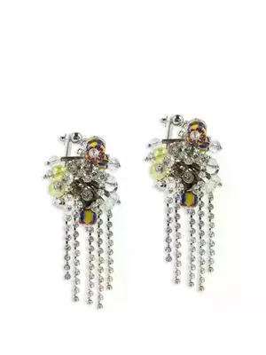 Dries Van Noten Beaded Drop Earrings - Yellow