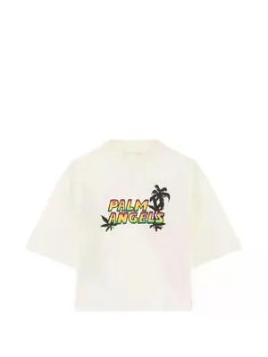 Palm Angels Sunset Graphic Boxy T-shirt - Neutrals