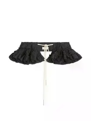 Dries Van Noten Ruffled Tie Belt - Black