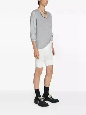 Dries Van Noten Button Ribbed T-shirt