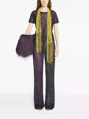 Dries Van Noten Embroidered Scarf Necklace