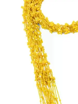 Dries Van Noten Embroidered Scarf Necklace