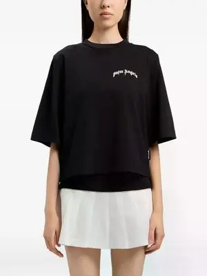 Palm Angels Logo-print Cropped T-shirt