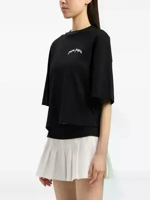 Palm Angels Logo-print Cropped T-shirt
